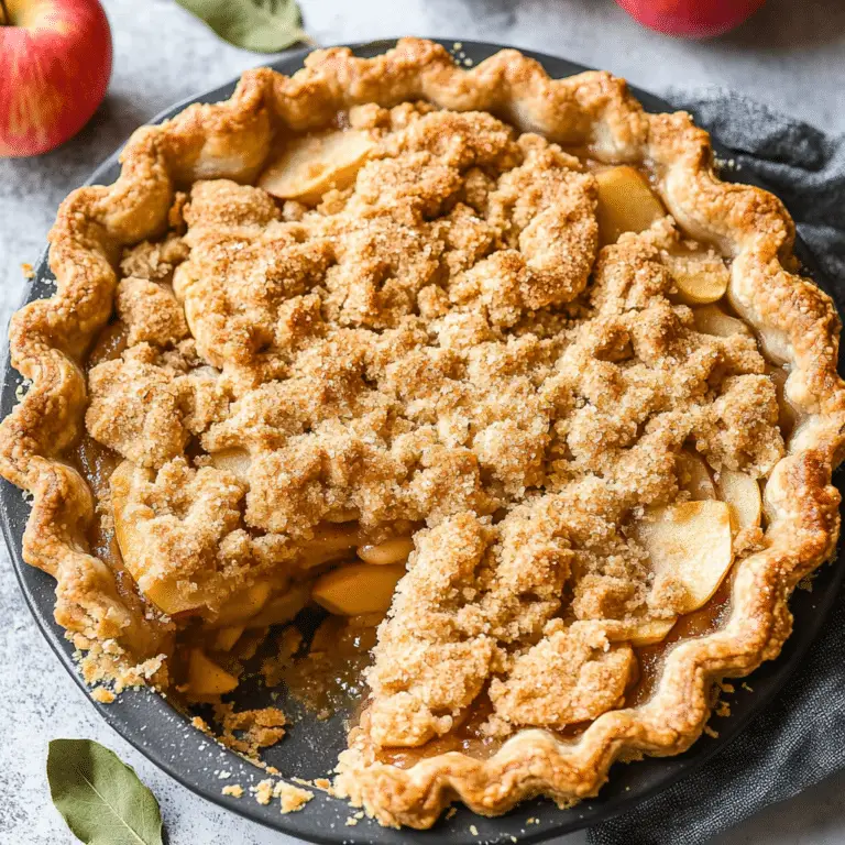Apple Crumble Pie Recipe - cookingwithjessica.com