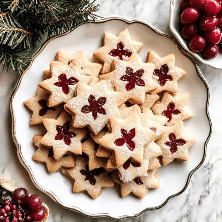 Cherry Almond Linzer Cookies Recipe - cookingwithjessica.com