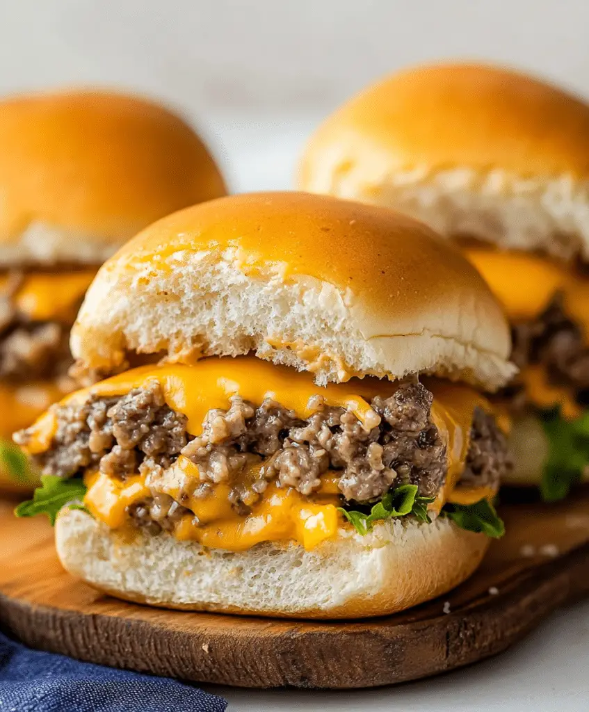 Cheeseburger Sliders Recipe - cookingwithjessica.com