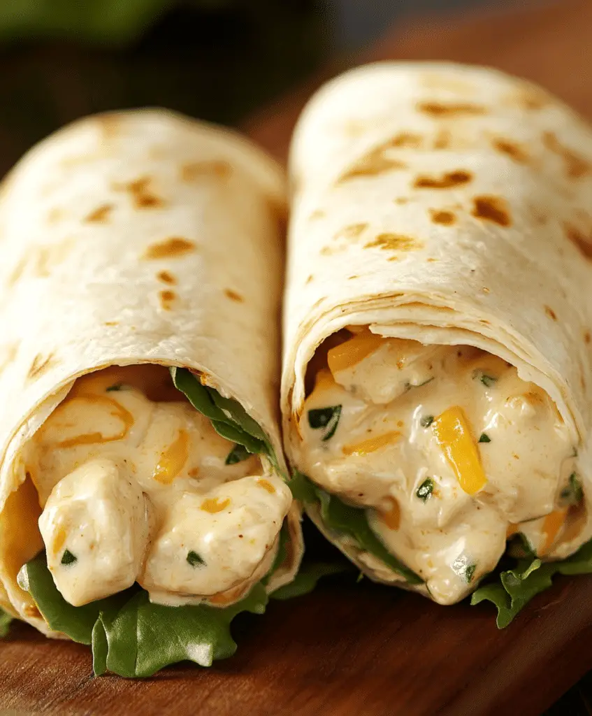 Cheesy Garlic Chicken Wraps Recipe - cookingwithjessica.com