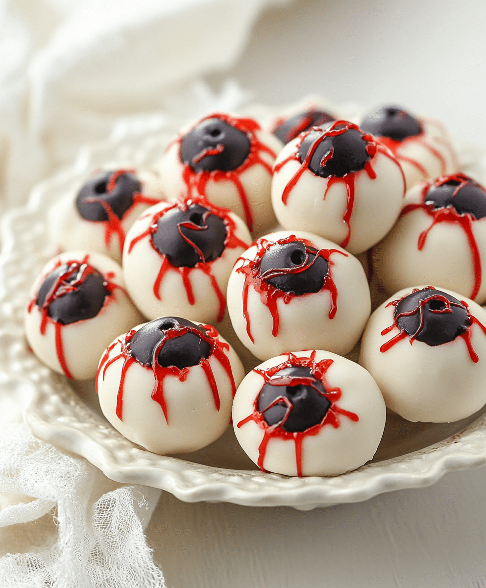 Halloween Bloodshot Eyeballs Candy Recipe - cookingwithjessica.com