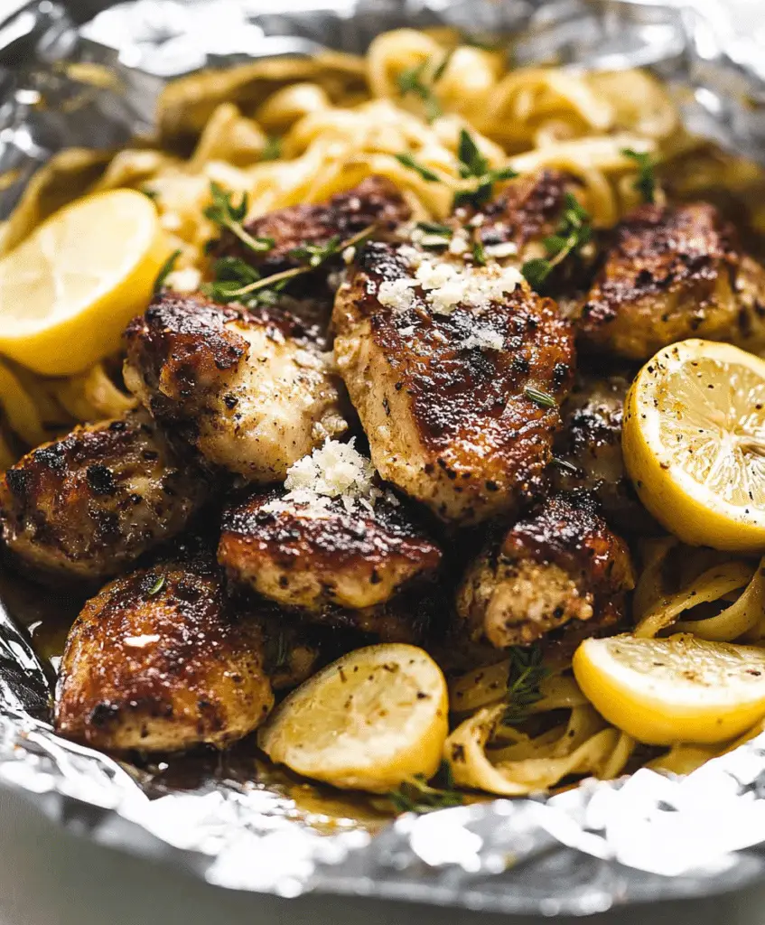 Lemon Garlic Butter Chicken With Parmesan Linguine Recipe ...