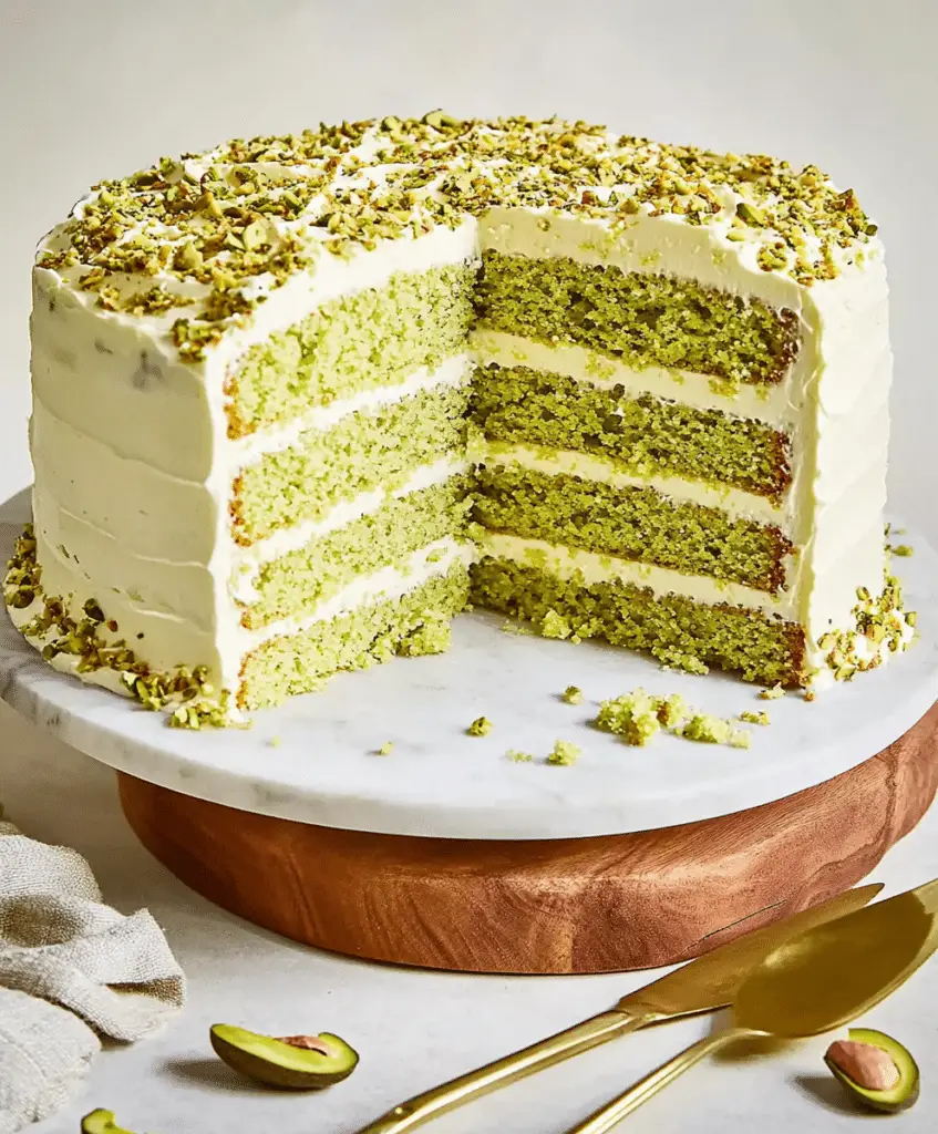 Pistachio Cream Cake Recipe - cookingwithjessica.com