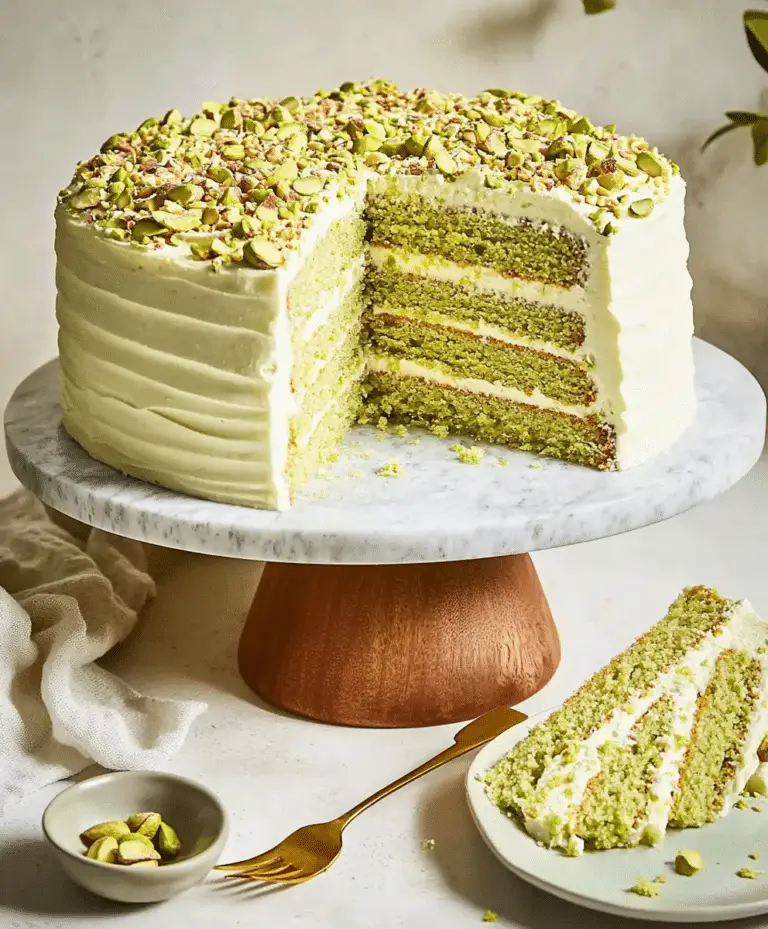 Pistachio Cream Cake Recipe - cookingwithjessica.com