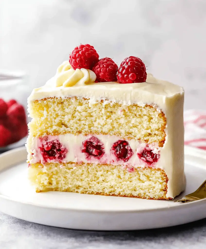White Chocolate Raspberry Dream Cake Recipe - cookingwithjessica.com