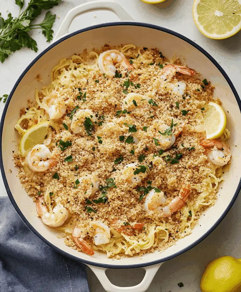 Baked Shrimp Scampi With Bread Crumbs Recipe - cookingwithjessica.com