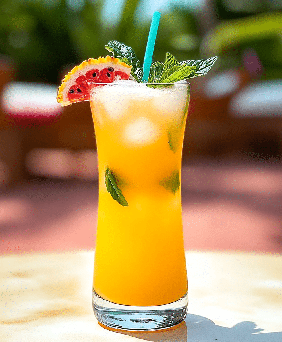 Tropical Fizz Mocktail Recipe - cookingwithjessica.com