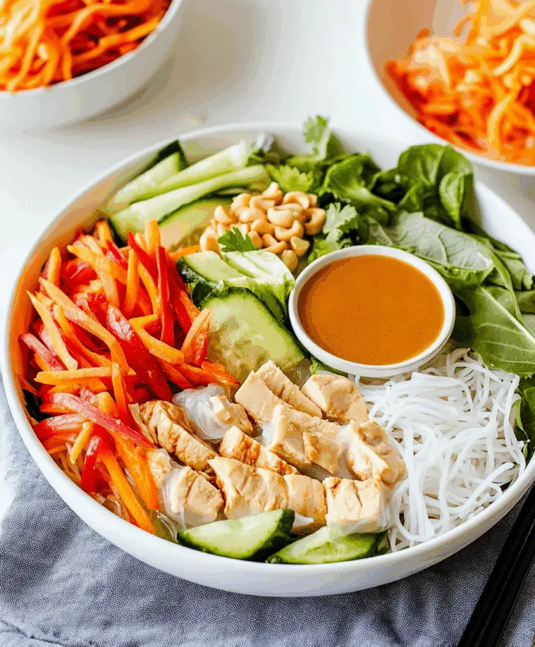Spring Roll Salad with Peanut Sauce - cookingwithjessica.com