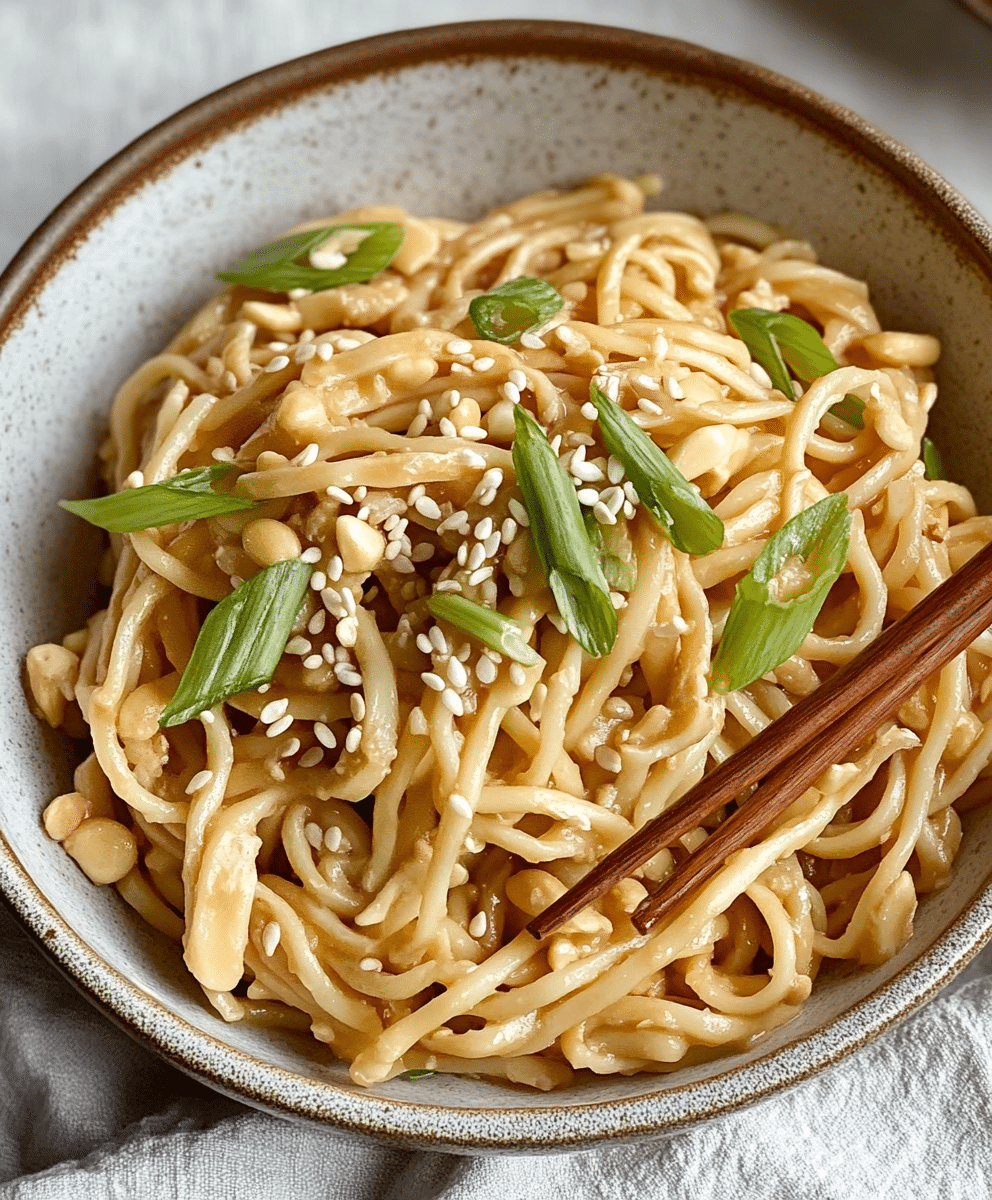 Summer Cold Sesame Noodle Pasta Recipe - cookingwithjessica.com