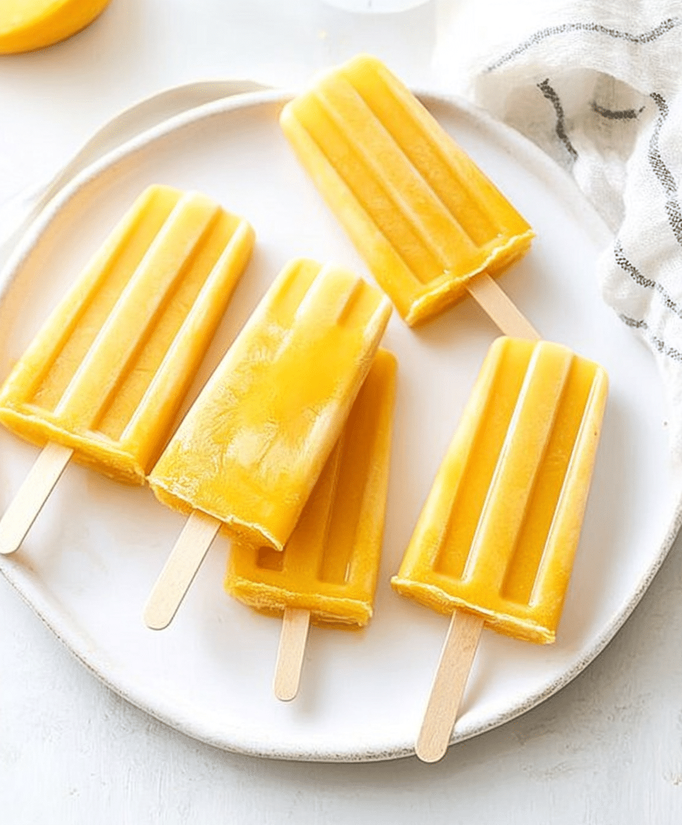 Summer Mango Popsicle Recipe - cookingwithjessica.com