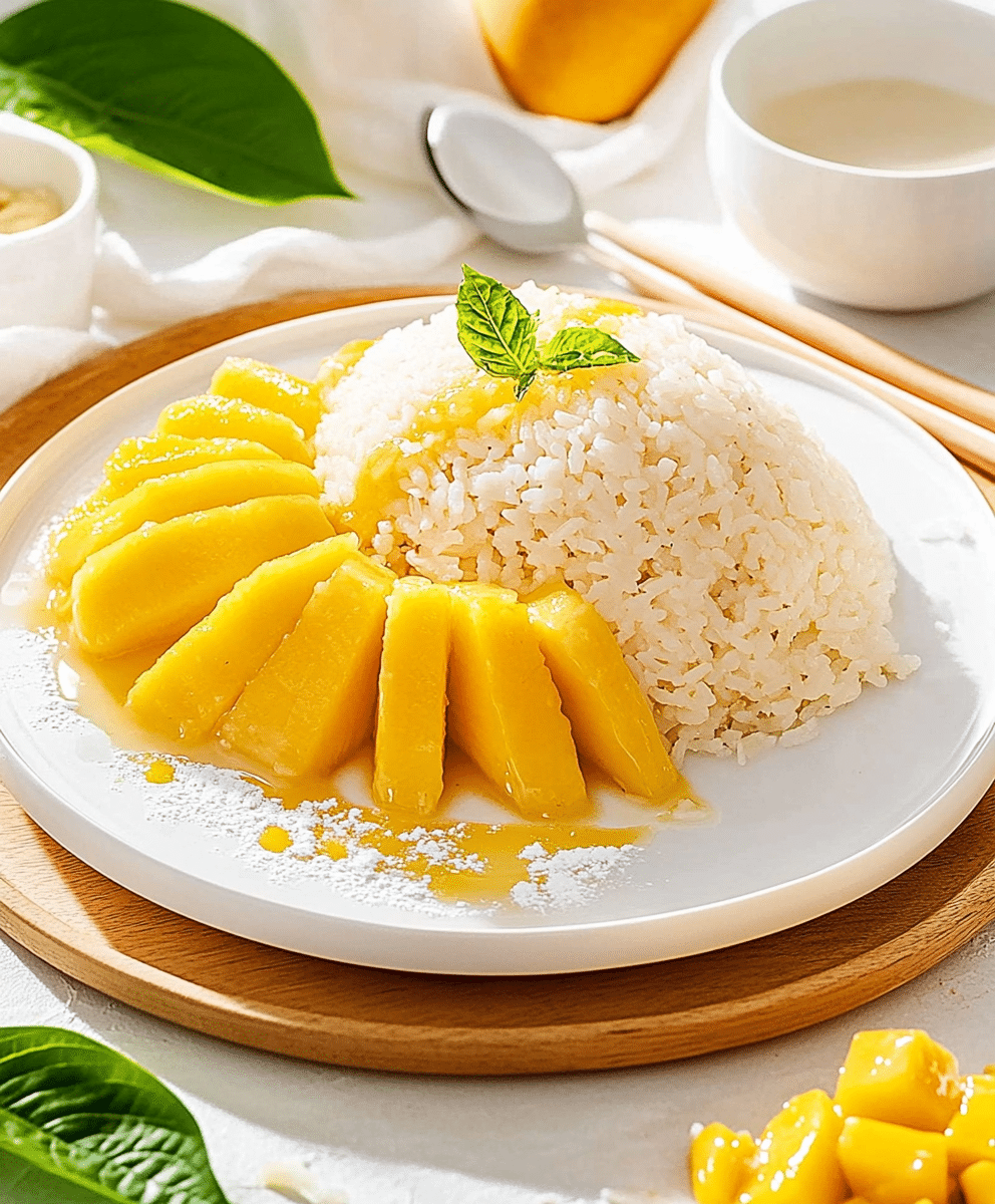 Summer Mango Sticky Rice Dessert Recipe - cookingwithjessica.com