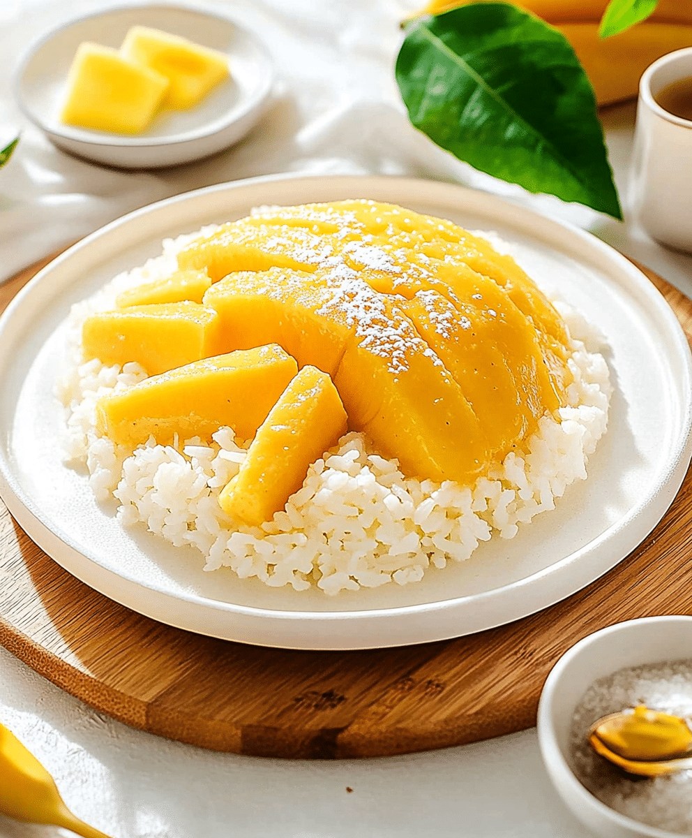 Summer Mango Sticky Rice Dessert Recipe - cookingwithjessica.com
