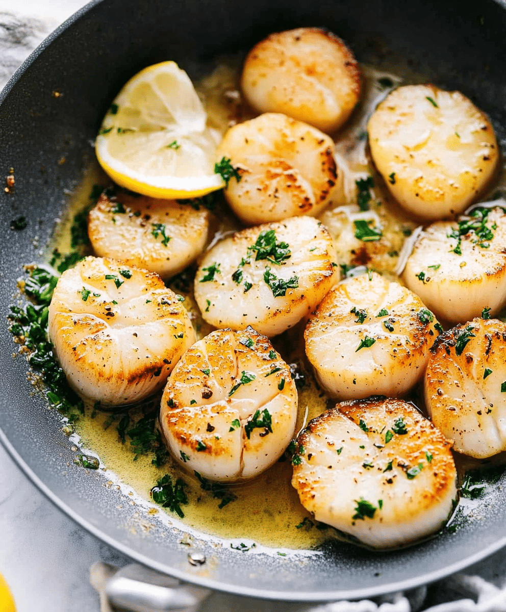 Summer Seared Scallops with Herb Sauce Seafood Recipe ...
