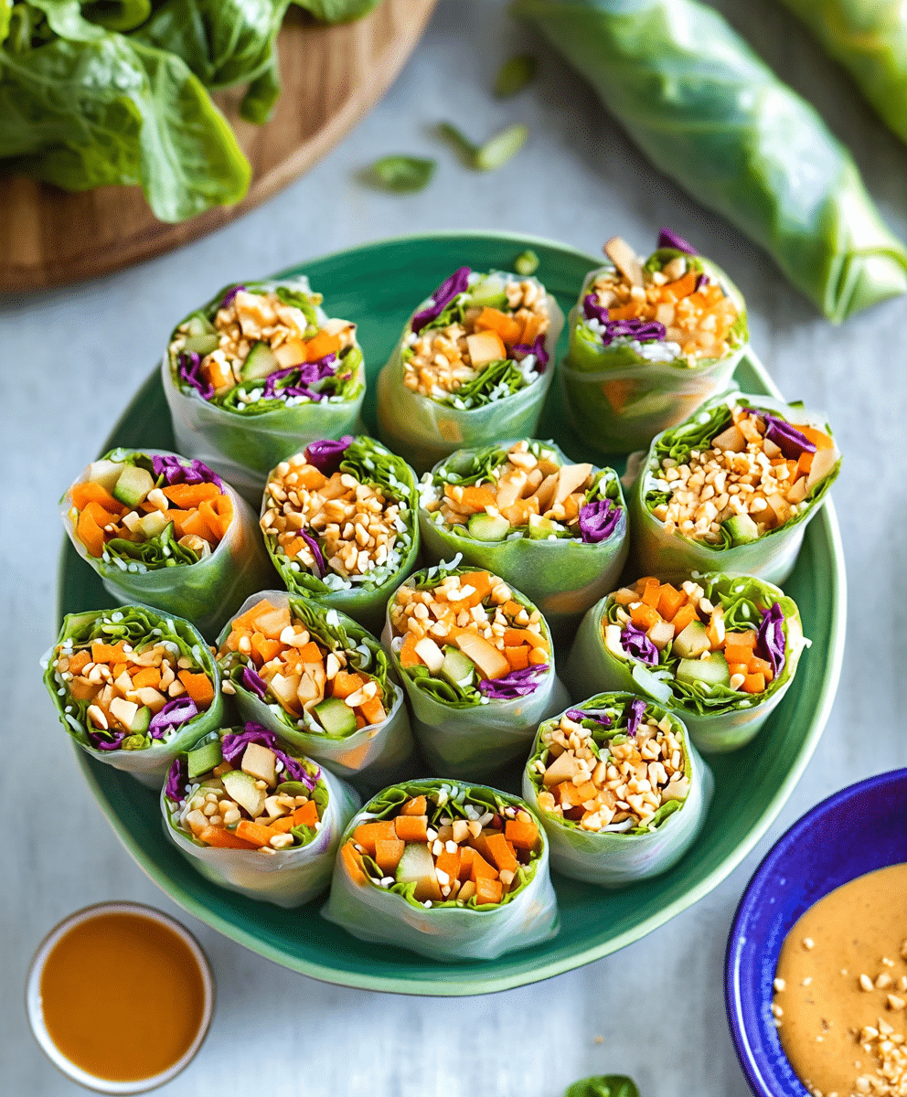 Vegetable Spring Rolls With Peanut Sauce Recipe - cookingwithjessica.com